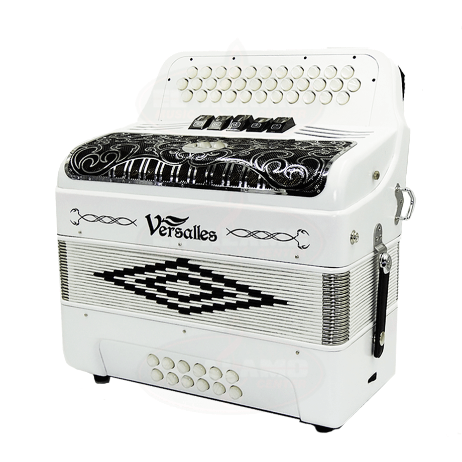 Acordeón Versalles 5 Registros 3412m-5 FBE Blanco 34 Botones - Alamo ...