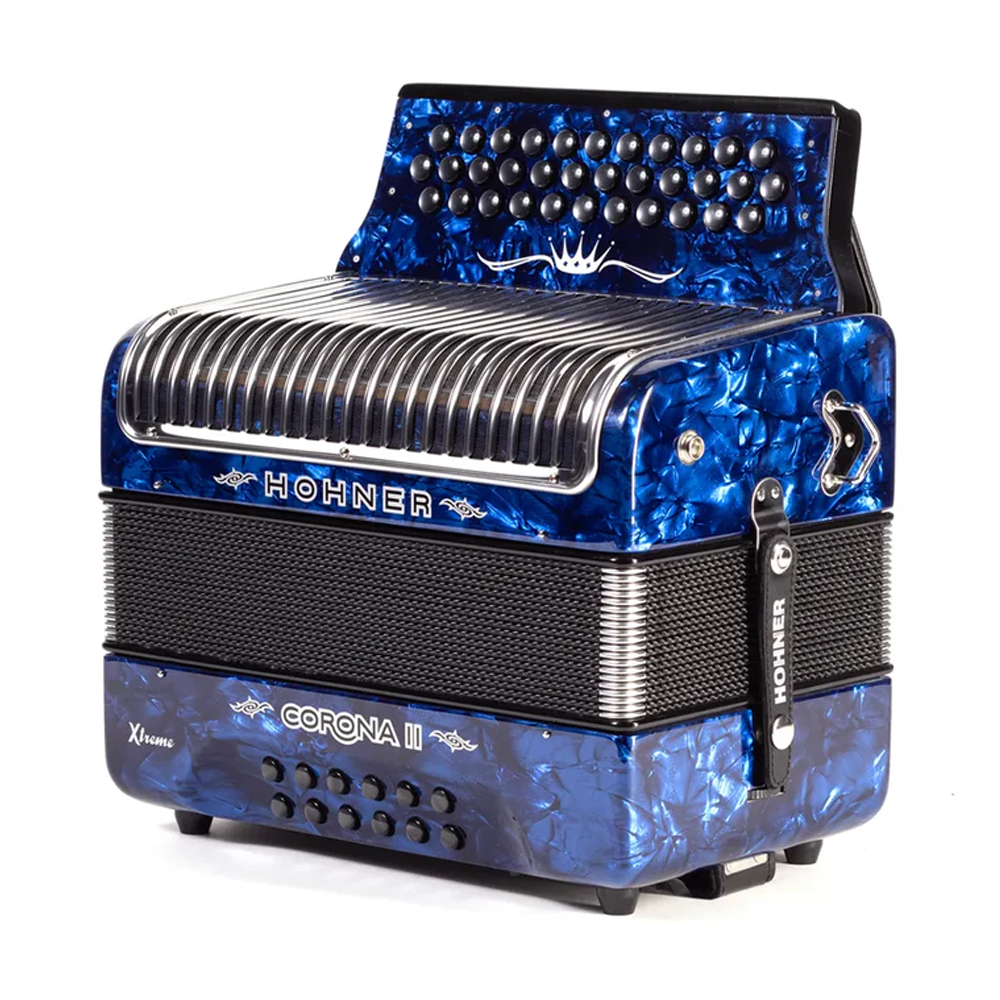 Acordeón Hohner Corona II Xtreme A5441 FA-SIB-MIB Azul Marino con Funda ...